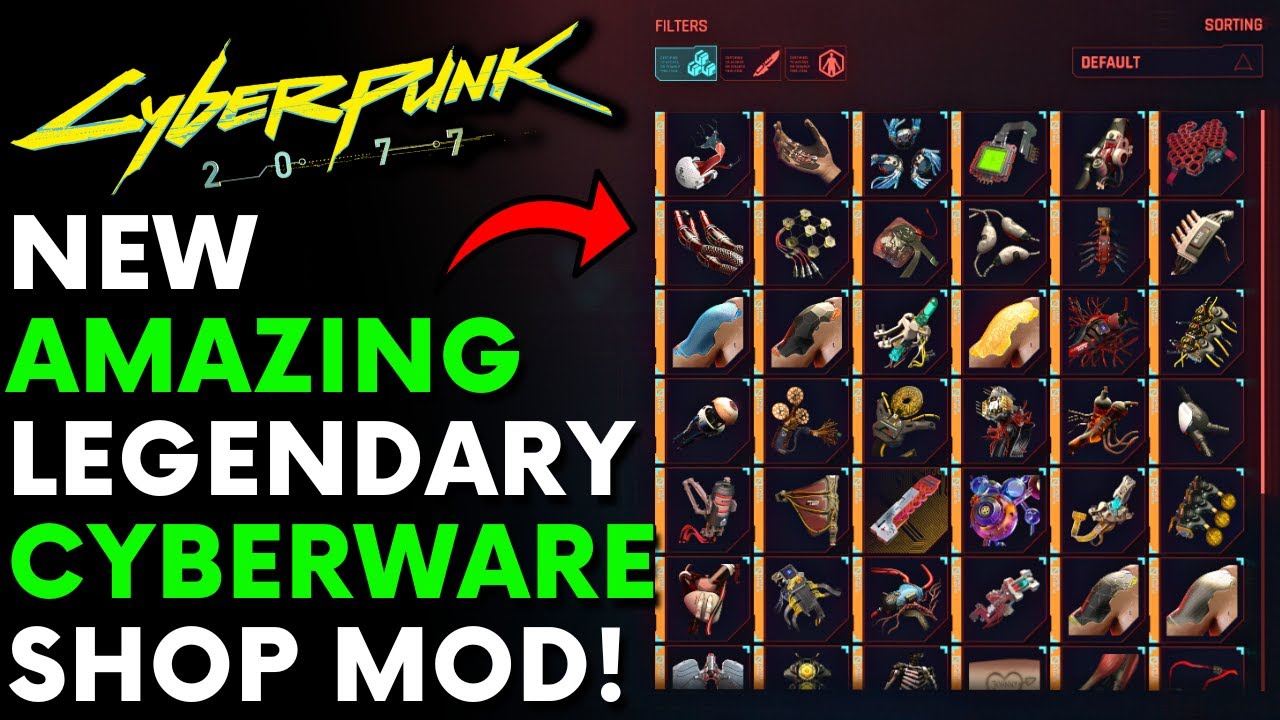 Cyberpunk 2077 - New Amazing Legendary Cyberware Shop Mod! | 50 ...