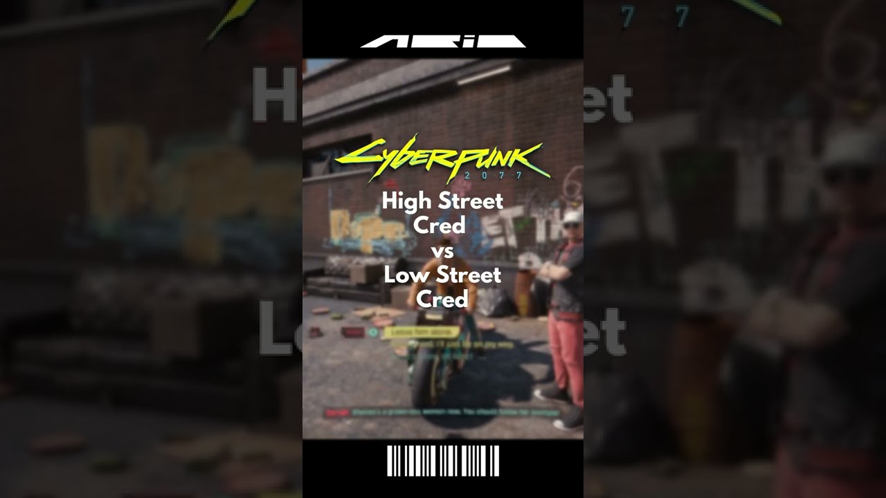 High Street Cred vs Low Street Cred in Cyberpunk 2077 #Shorts - Cyberpunk 2077 videos