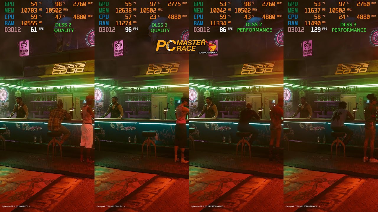 [RTX 4090] Cyberpunk 2077 - DLSS 2 Vs. DLSS 3 (Quality & Performance Modes) - Cyberpunk 2077 videos
