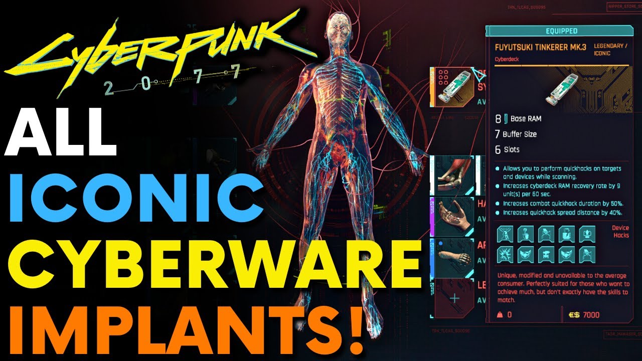 Cyberpunk 2077 - 7 ICONIC / LEGENDARY Cyberware Implants! | Patch 1.61 ... Cyberpunk 2077 - 7 ICONIC / LEGENDARY Cyberware Implants! | Patch 1.61 ...