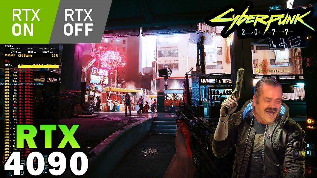 Cyberpunk 2077 | RTX 4090 | Ryzen 9 7950X | RTX ON/OFF | DLSS | 4K ...