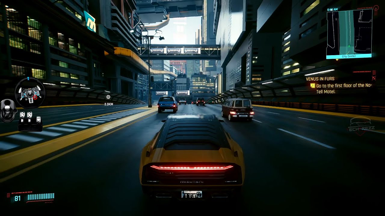 Cyberpunk 2077 Real Life Driving | Logitech G29 Seering Wheel ...