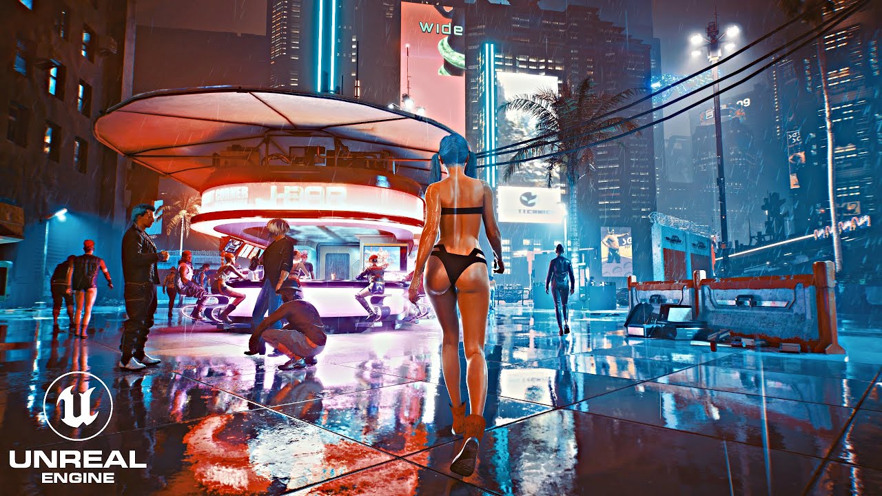 If Cyberpunk 2077 Was Made With UNREAL ENGINE 5! RTX 4090 PC Max Settings 4k Gameplay ...