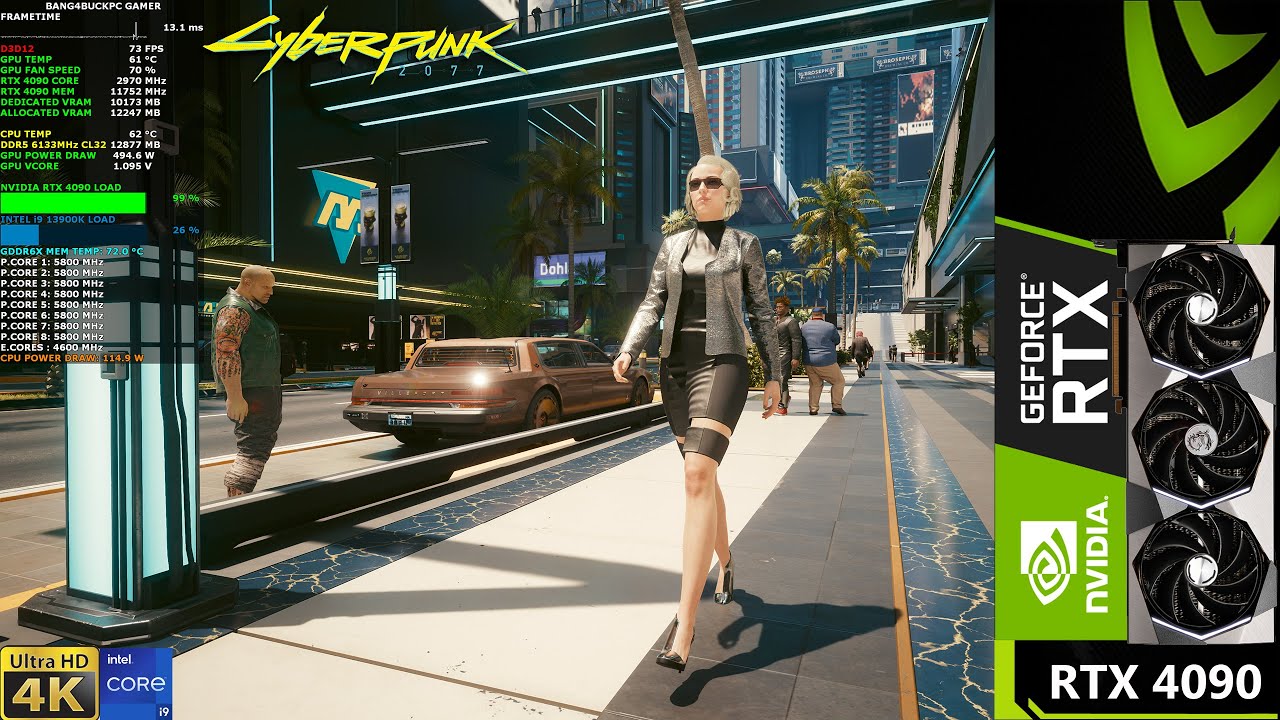 Cyberpunk 2077 Psycho Ray Tracing, DLSS Quality 4K | RTX 4090 | i9 13900K 6GHz - Cyberpunk 2077 ...