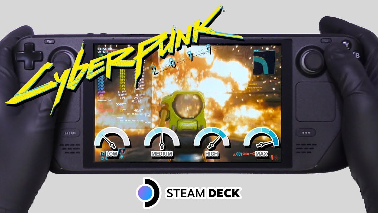 Steam Deck Graphics Comparison | Cyberpunk 2077 | Steam OS | Filmed at ...