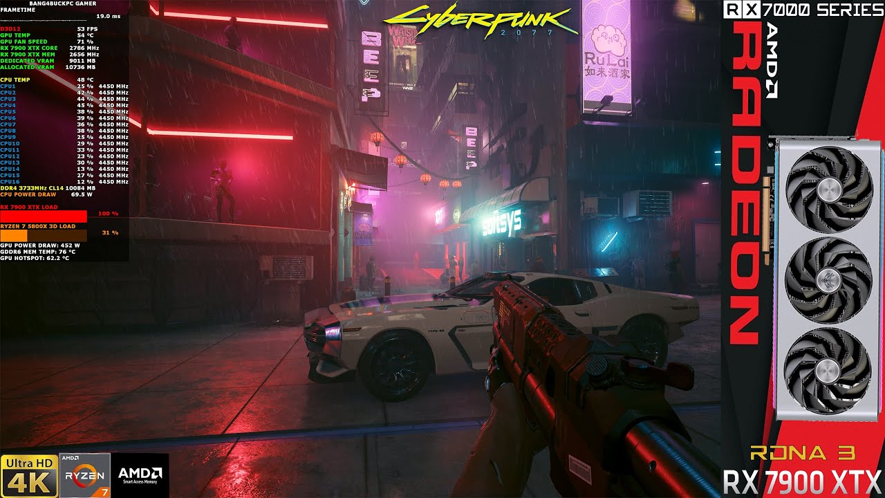 Cyberpunk 2077 DF Optimized Ray Tracing FSR 3200X1800 | RX 7900 XTX ...