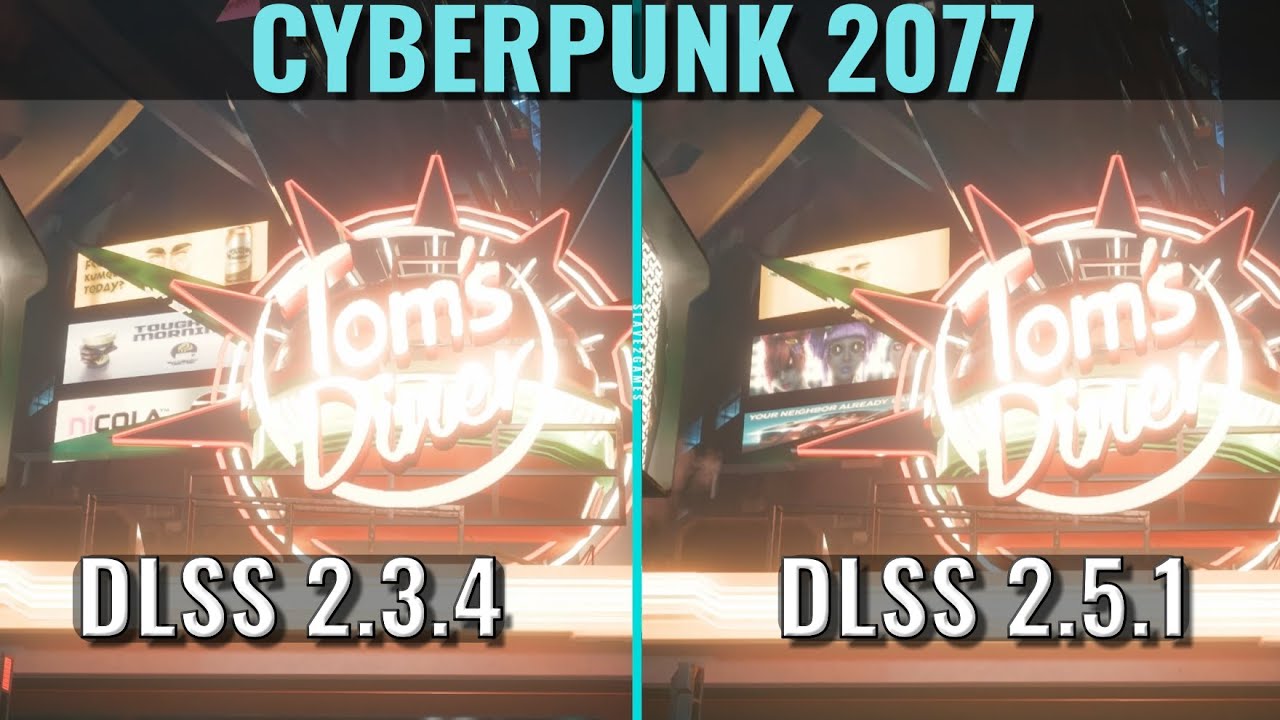 Cyberpunk 2077 - DLSS 2.5.1 vs 2.3.4 - 1440p - Side by side comparison - Cyberpunk 2077 videos