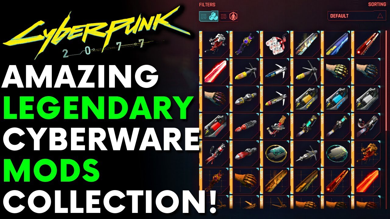 Cyberpunk 2077 - New Legendary Cyberware Mods Shop Mod! | 30 Legendary ...