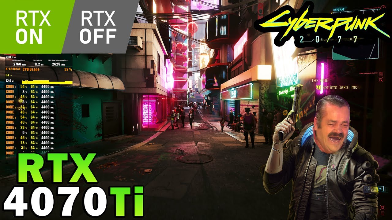 Cyberpunk 2077 | RTX 4070 Ti | R7 5800X3D | RTX ON/OFF | DLSS | 4K ...