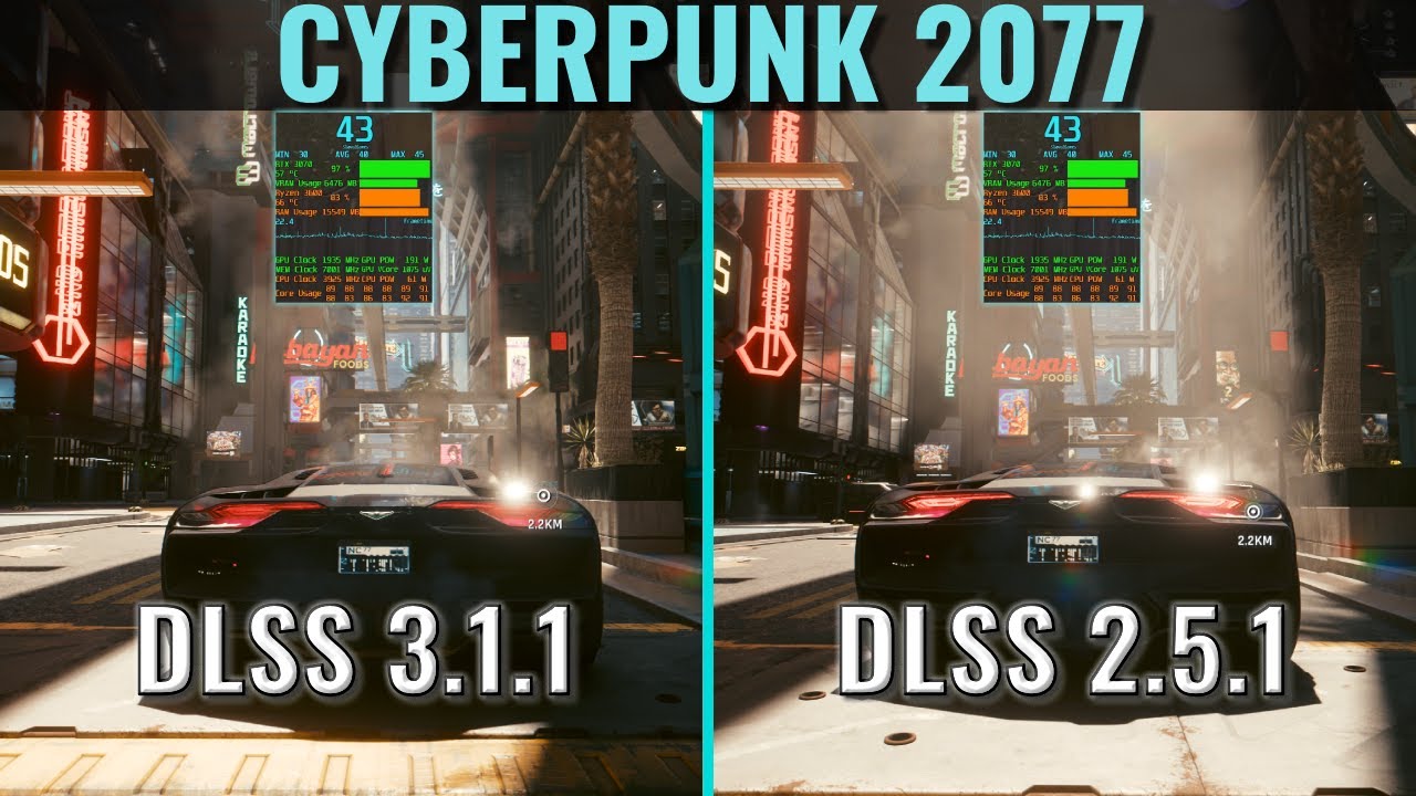 Cyberpunk 2077 - DLSS 3.1.1 - RTX 3070 - 1440p Performance Comparison with DLSS 2.5.1 ...
