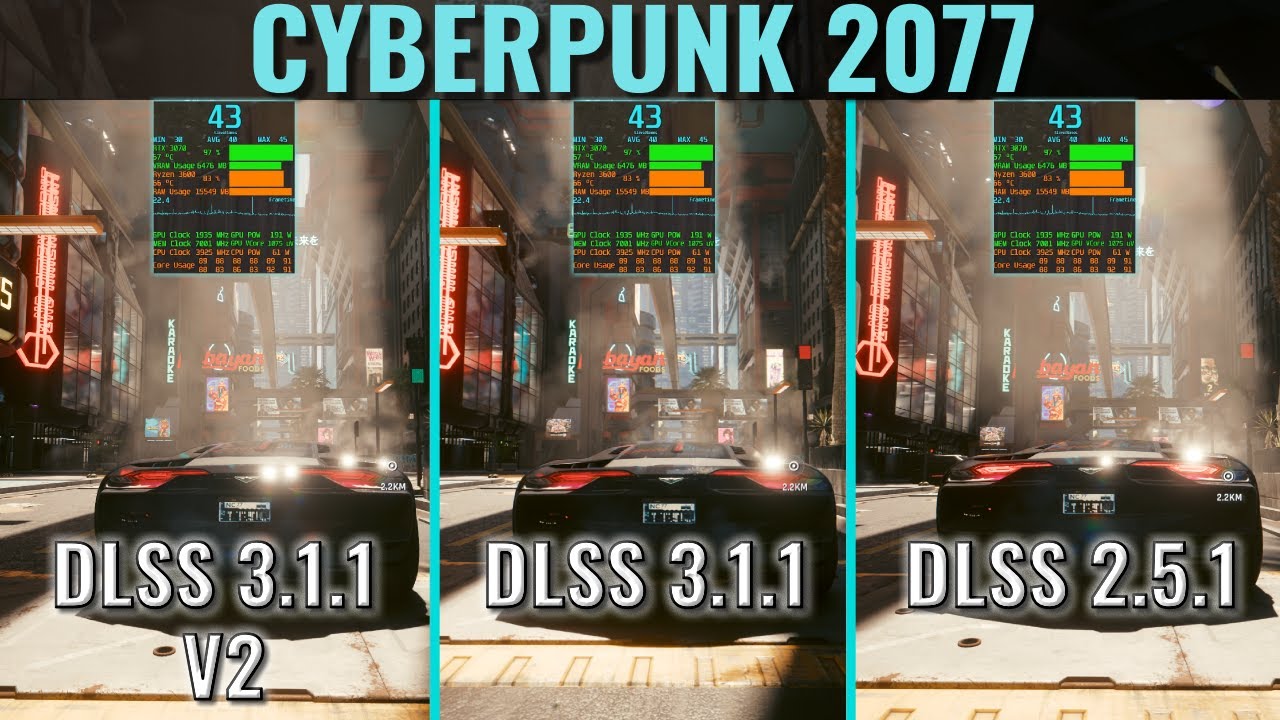 Cyberpunk 2077 - DLSS 3.1.1v2 vs 3.1.1 vs 2.5.1 - RTX 3070 - 1440p Performance Comparison ...