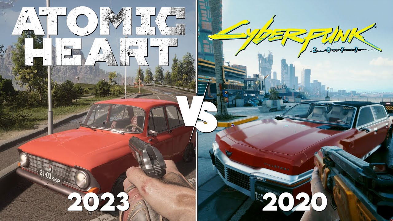 Atomic Heart (2023) vs Cyberpunk 2077 (2020) - Side-by-Side Comparison ...