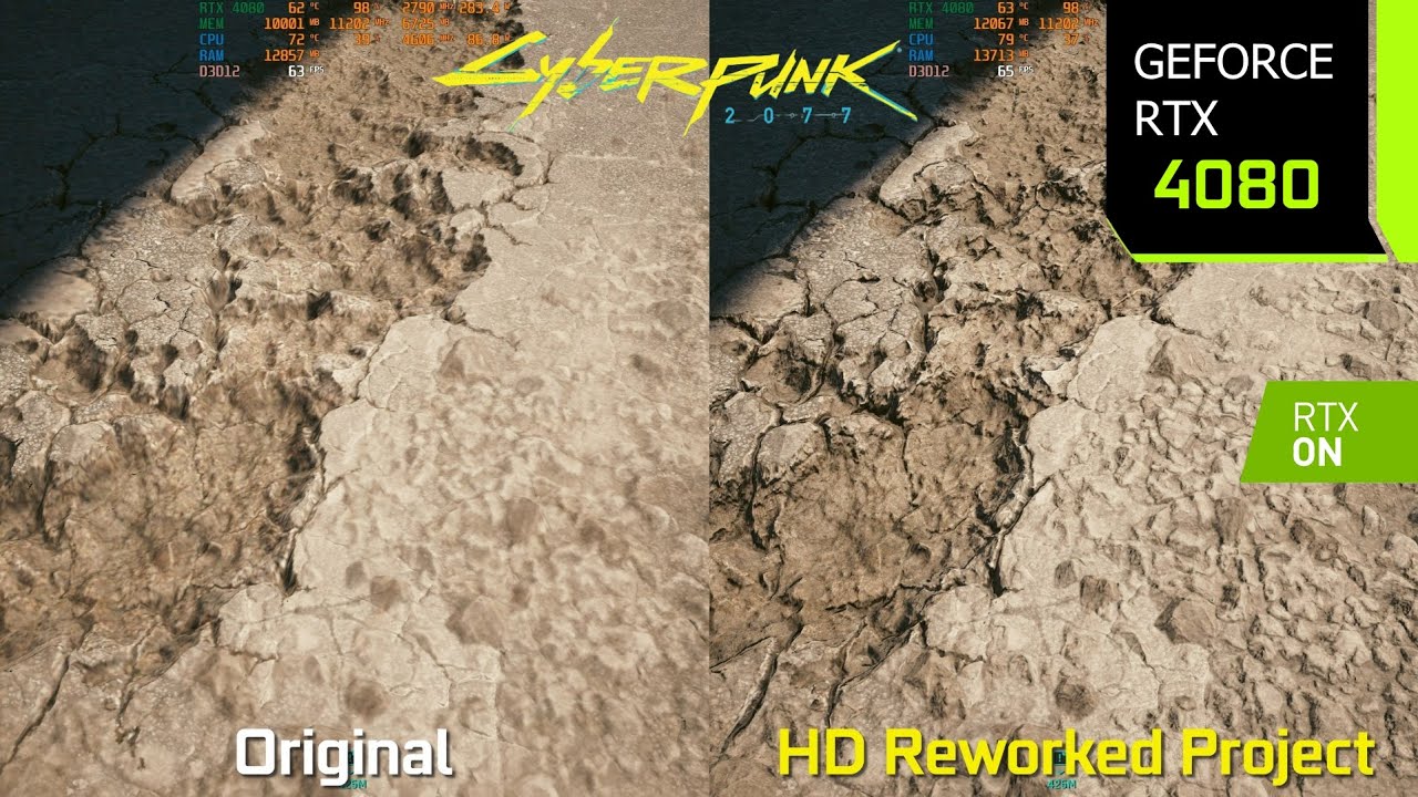 Cyberpunk 2077 HD Reworked Project Mod vs Original - Graphics ...