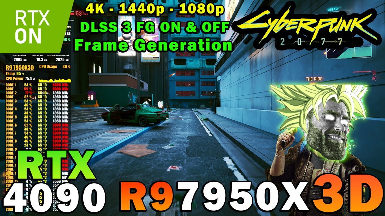 Cyberpunk 2077 | R9 7950X3D | RTX 4090 | 4K 1440p 1080p | Psycho ...