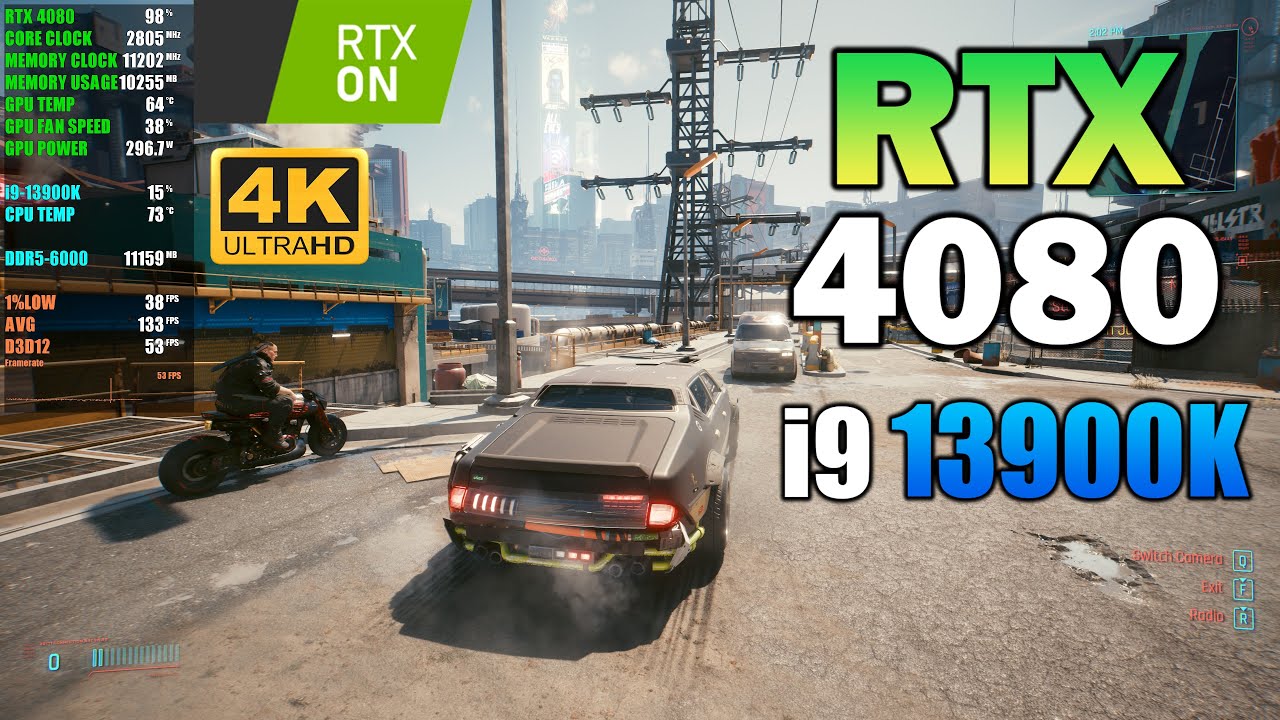 Cyberpunk 2077 : RTX 4080 + i9 13900K ( 4K Ultra Settings / Ray Tracing ...