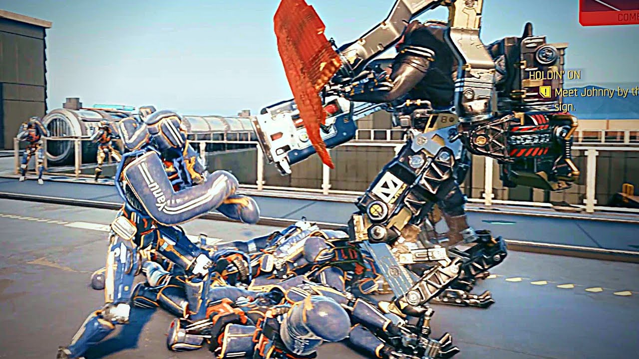 Militech Exo Suit VS All Robot | Cyberpunk 2077 - Cyberpunk 2077 videos