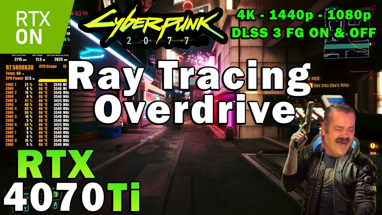 Cyberpunk 2077 1.62 RayTracing OVERDRIVE | RTX 4070 Ti | 5800X3D | 4K ...
