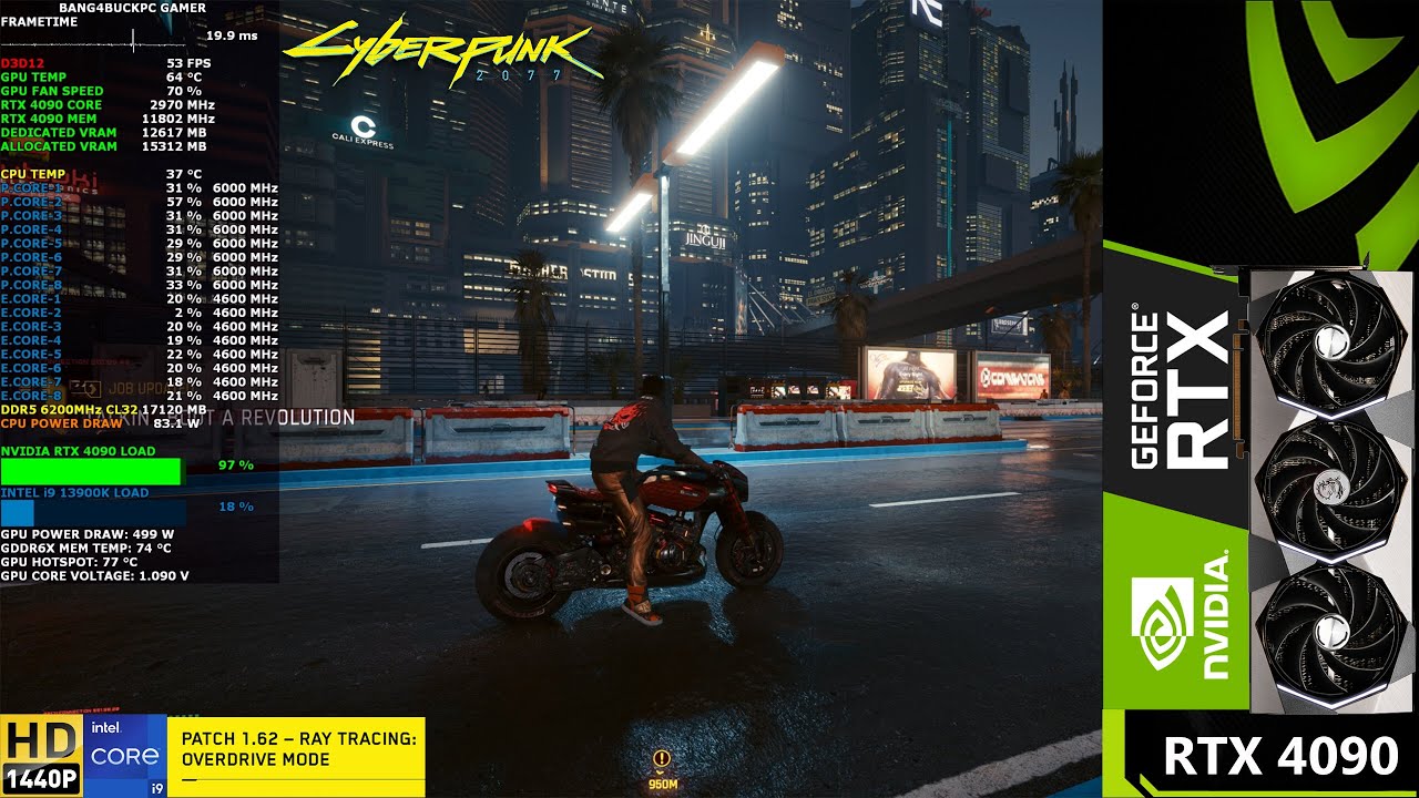 Cyberpunk 2077 Ray Tracing Overdrive DLAA 1440p | RTX 4090 | i9 13900K ...