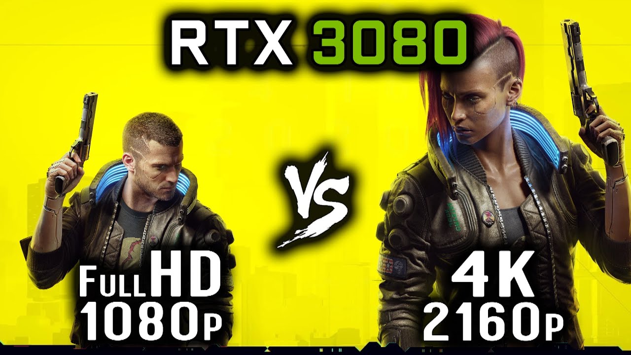 Cyberpunk 2077 - RTX 3080 [1080p vs 2160p], CP 2077 - RTX 3080 [HD vs ...