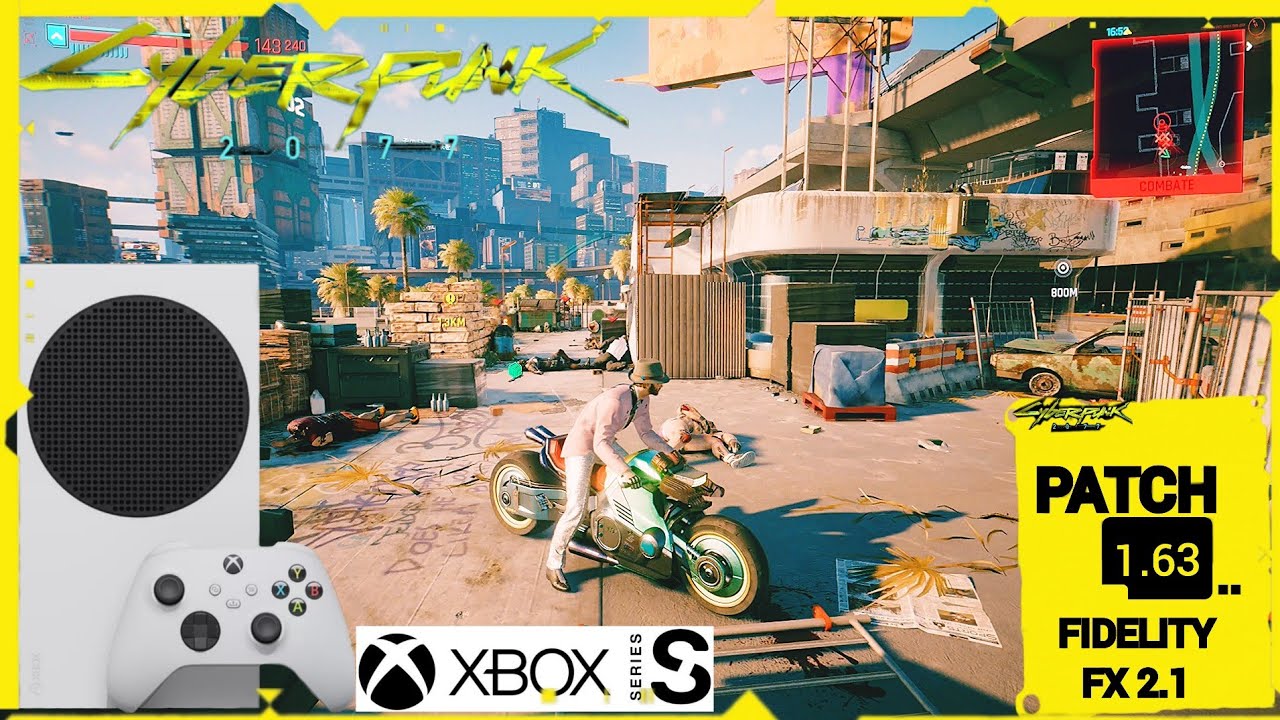 [Cyberpunk 2077] - 60fps - patch 1.63 - Fidelity fx 2.1 Xbox series s ...