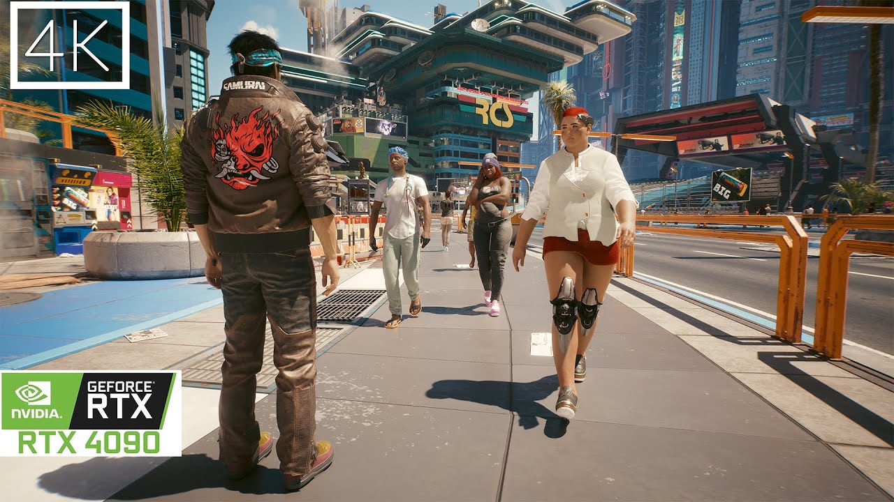 Walking in Cyberpunk 2077: Overdrive Ray Tracing RTX 4090 - Cyberpunk 2077 videos