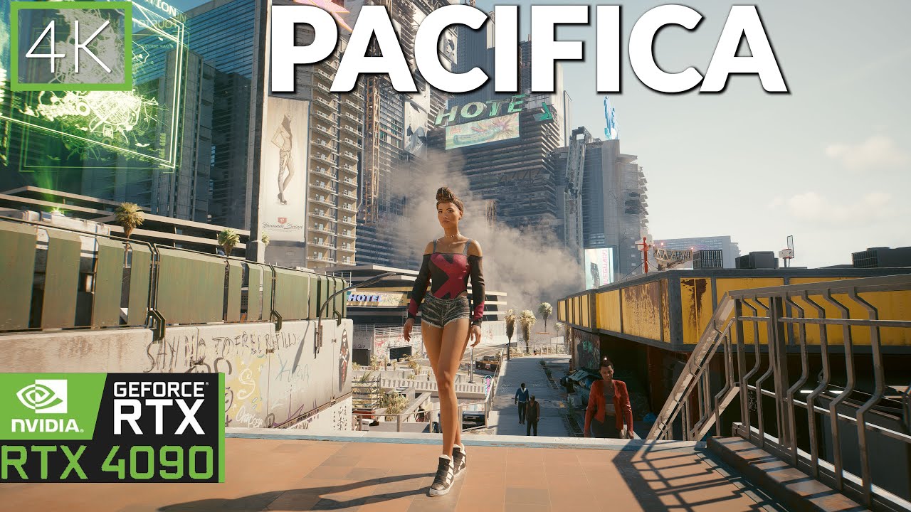 Walking in Cyberpunk 2077: Overdrive Ray Tracing RTX 4090 - Pacifica ...