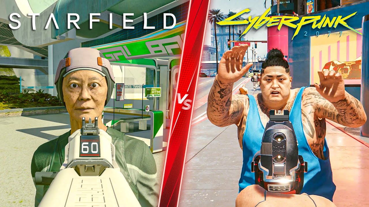 Starfield vs Cyberpunk 2077 - Direct Comparison! Attention to Detail & Graphics! PC ULTRA 4K ...