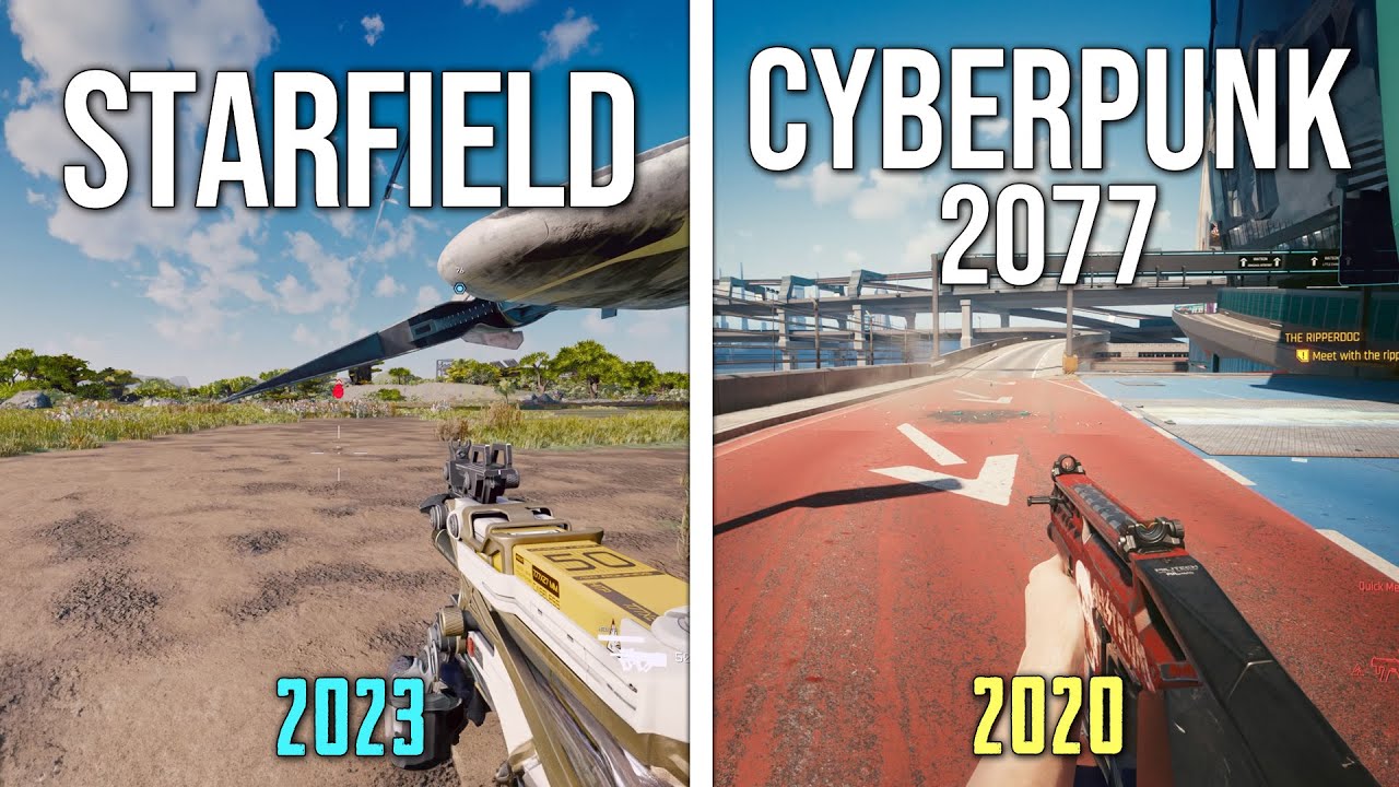 Starfield vs. Cyberpunk 2077 | Graphics & Physics Comparison! - Cyberpunk 2077 videos