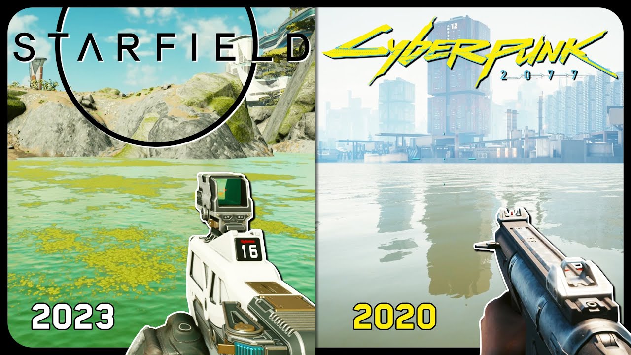 STARFIELD vs CYBERPUNK 2077 - Physics and Details Comparison - Cyberpunk 2077 videos