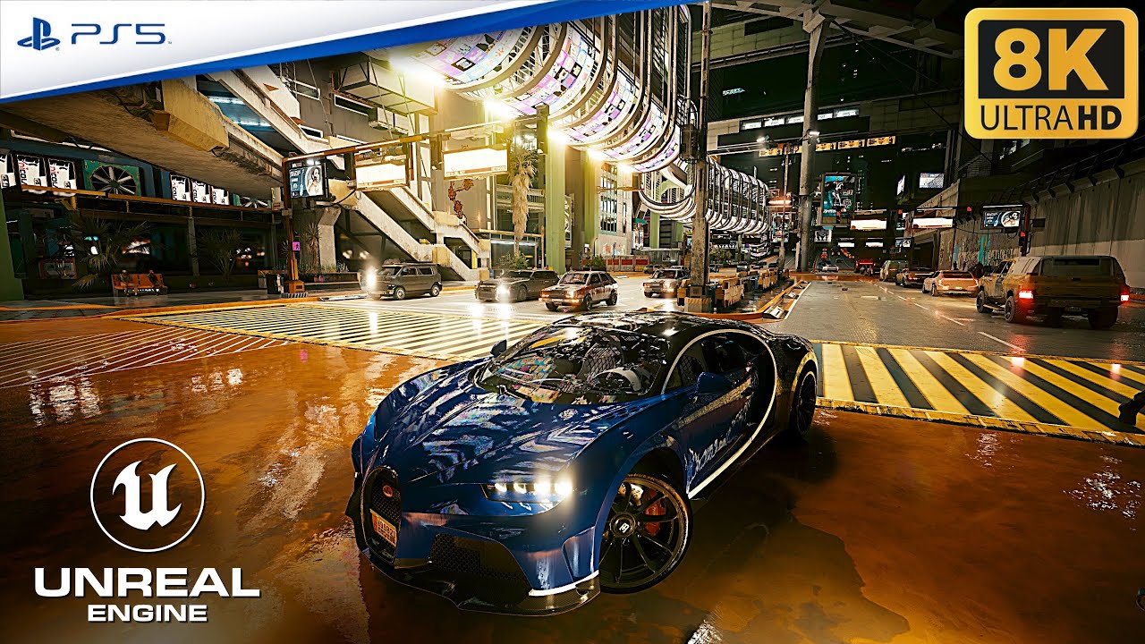 Cyberpunk 2077 - Night Time Path Tracing RTX Max Settings 8k Gameplay ...