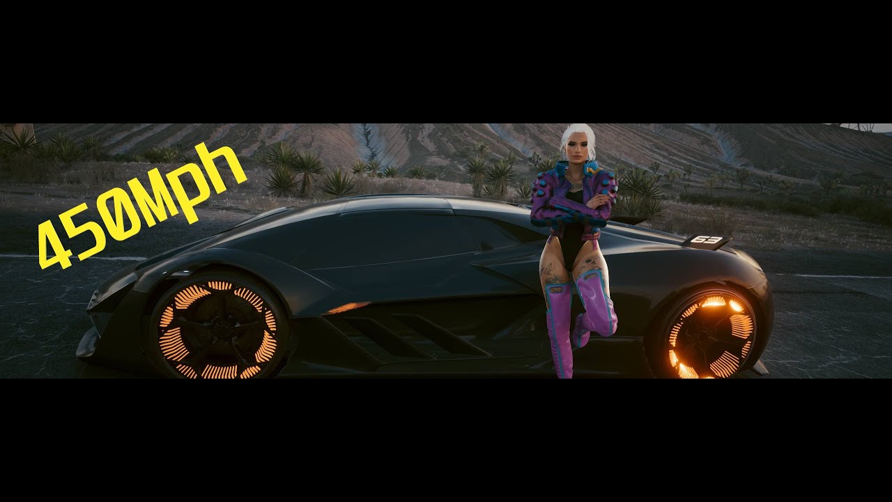 Fastest car in Cyberpunk 2077 450 Mph Rayfeild Caliburn #shorts ...