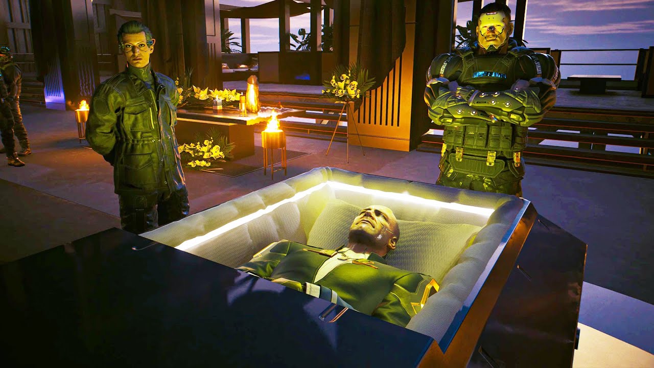 Going To Hansen Funeral After Ending Secret Scene - Cyberpunk 2077 ...