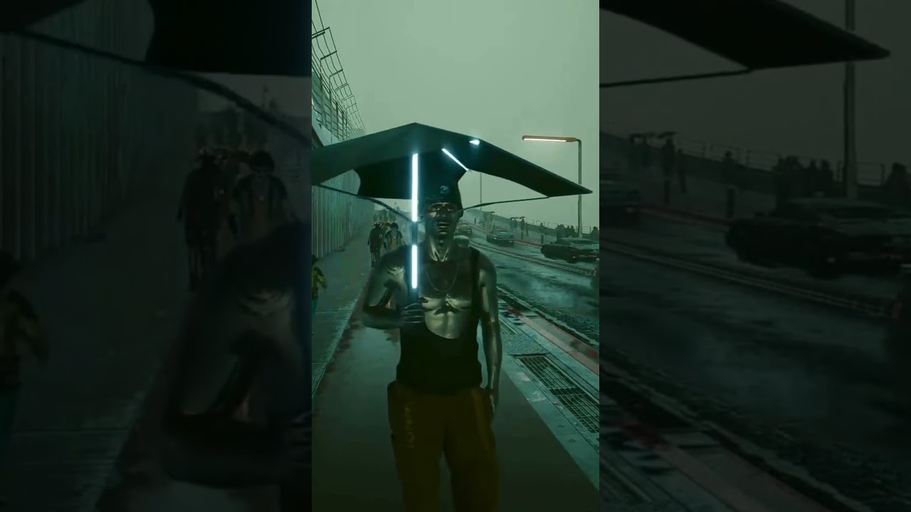 Neon Rain in Night City: Cyberpunk 2077's Spectacular Umbrellas! | # ...