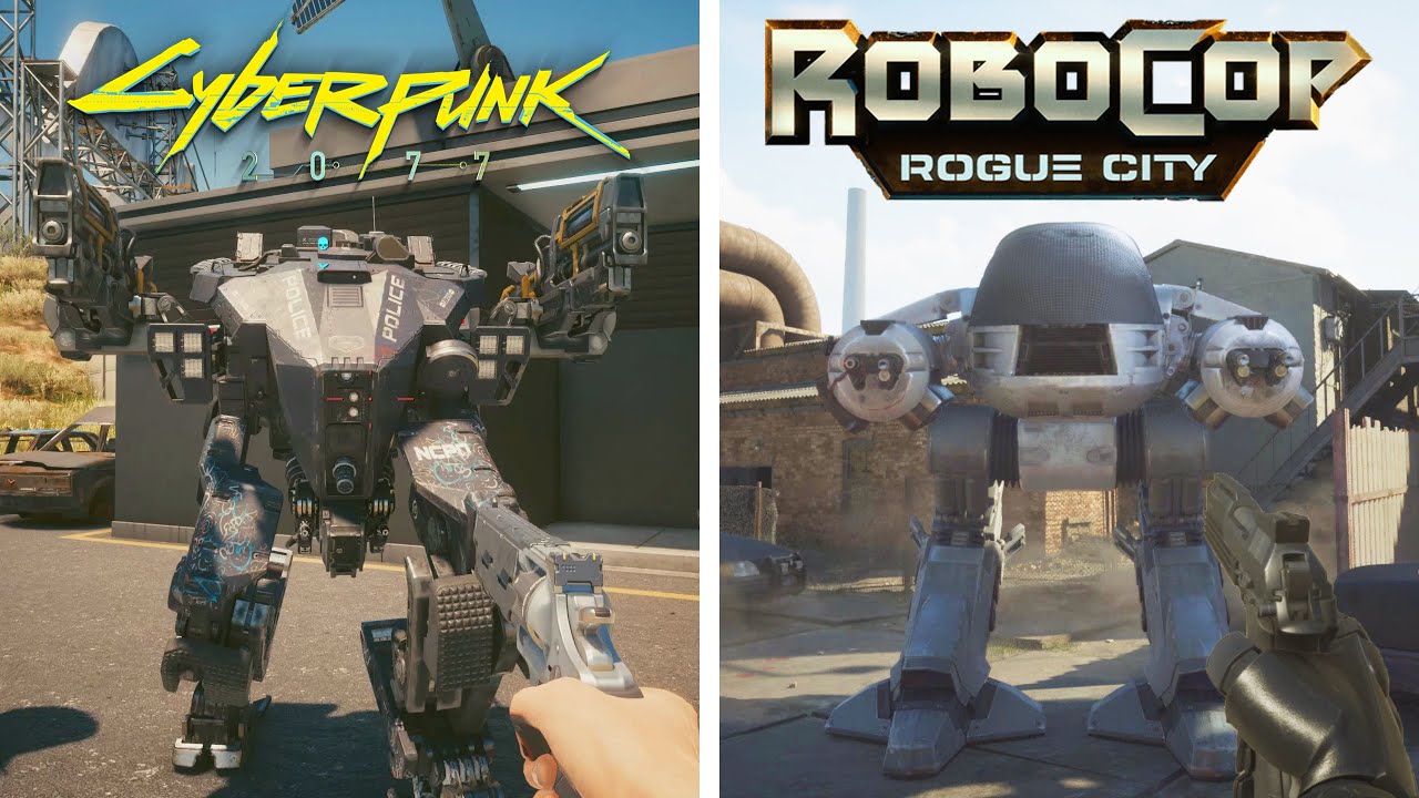 RoboCop - Rogue City 2023 vs Cyberpunk 2077 2020 - Details And Physics ...