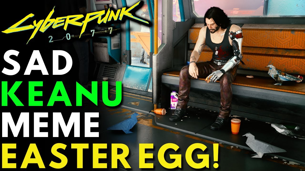 Cyberpunk 2077 - Johnny Silverhand Riding The NCART Train! | Sad Keanu Meme Easter Egg | Update ...