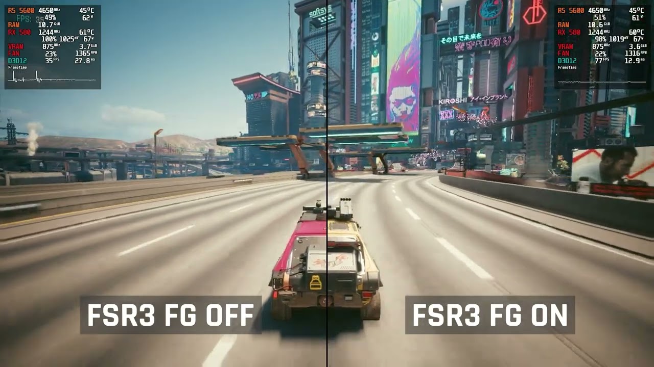 FSR3 Frame Generation mod tested in Cyberpunk 2077 FT. RX 570 4GB ...