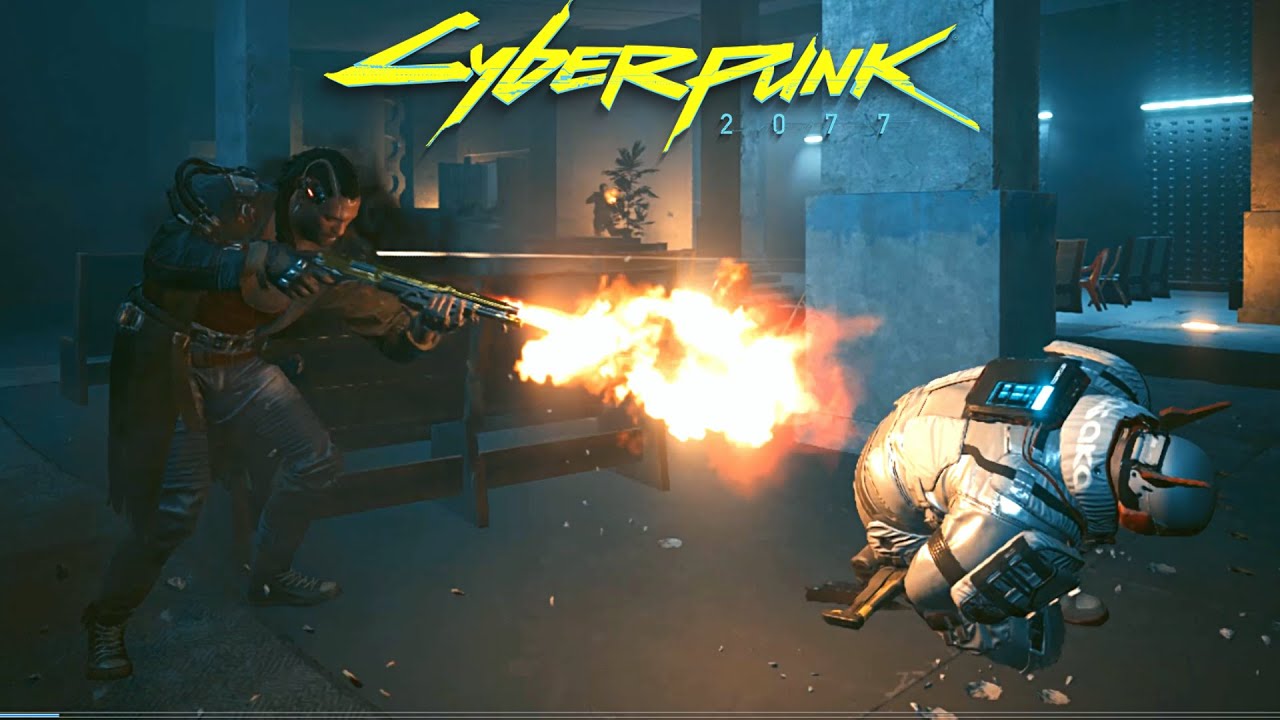 Arasaka Machine Gunner VS Placide | Cyberpunk 2077 - Cyberpunk 2077 videos