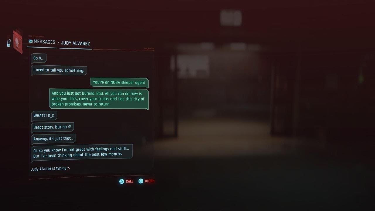 Cyberpunk 2077 - A funny and sweet text exchange between Judy and V ...