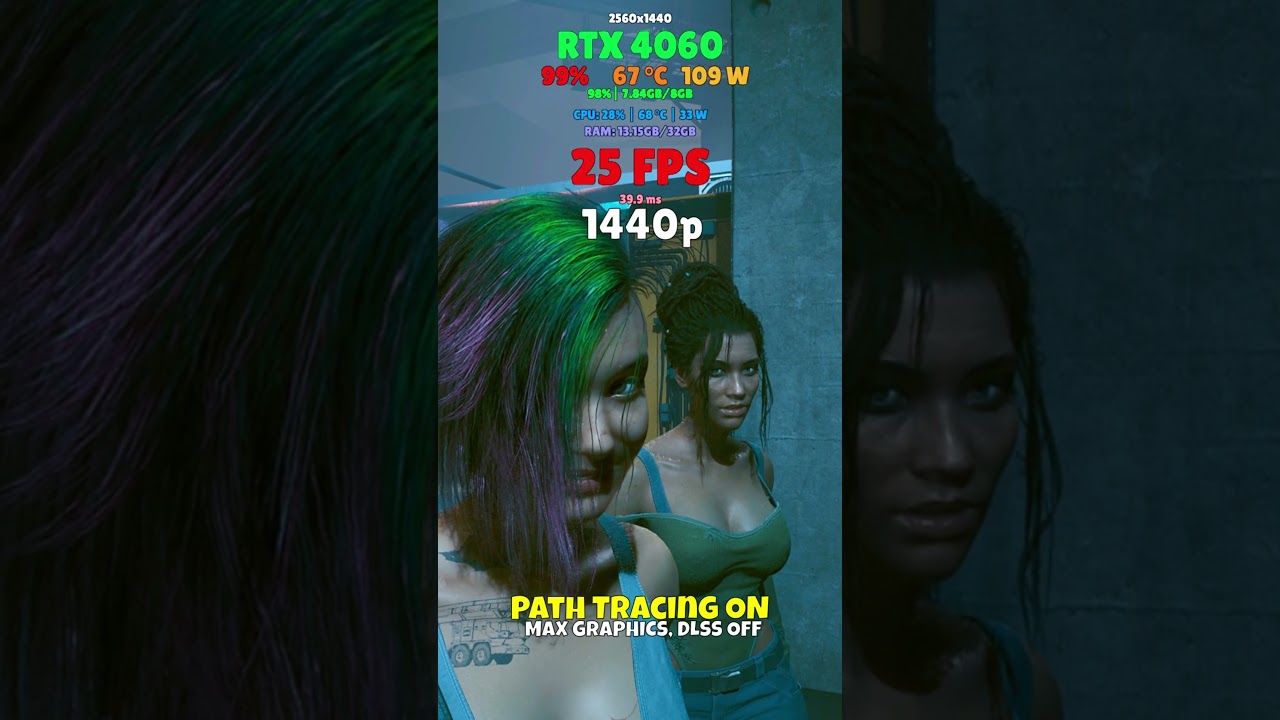 Cyberpunk 2077 Native Path Tracing Test - RTX 4060 - Cyberpunk 2077 videos