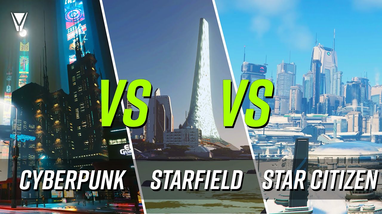 Cyberpunk 2077 vs Starfield vs Star Citizen Cities - Cyberpunk 2077 videos
