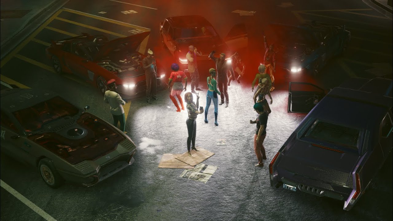 Cyberpunk 2077 | Corps ruining the car meet - Cyberpunk 2077 videos