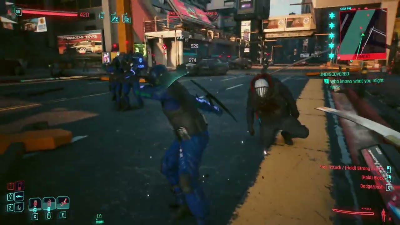 Cyberpunk 2077 Falcon Sandevistan+Byakko gameplay killing another ...