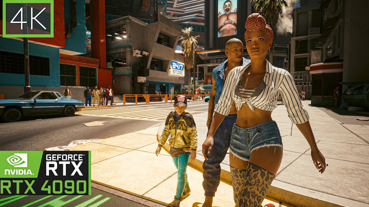 4k Walking during the Day in JapanTown Cyberpunk 2077 I Path Tracing AI RTX 4090 DLSS 3.5 ...