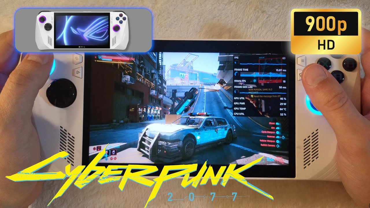 ASUS ROG Ally | Cyberpunk 2077 | 900p | AFMF - Steam Deck preset ... ASUS ROG Ally | Cyberpunk 2077 | 900p | AFMF - Steam Deck preset ...