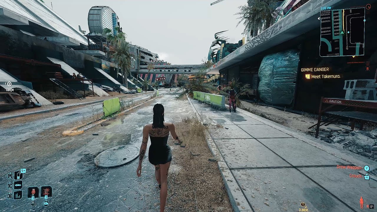 Cyberpunk 2077 3rd Person walk - Dogtown to Rollercoaster Ride ...