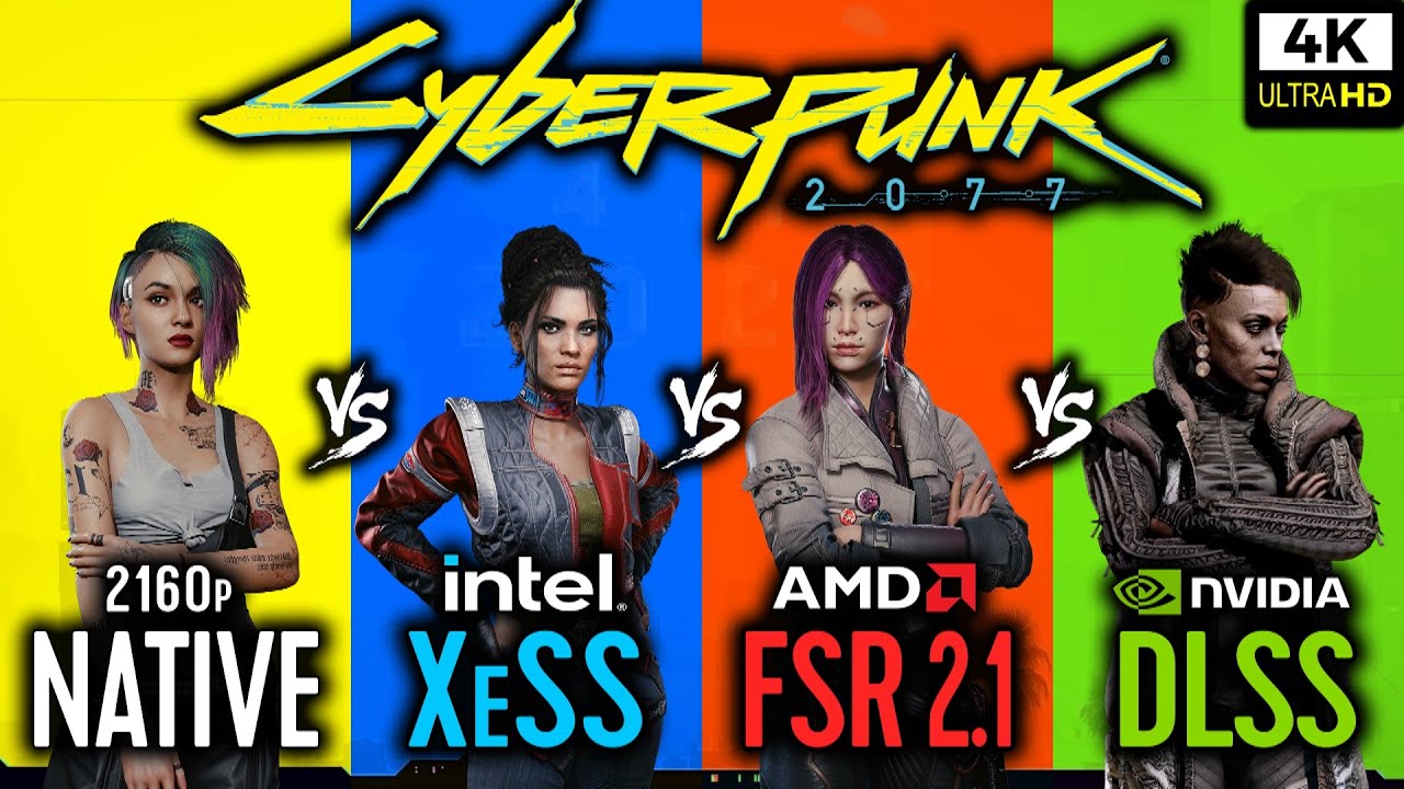 Native vs XeSS vs FSR 2.1 vs DLSS - Cyberpunk 2077 - RTX 3080Ti | 4K ...