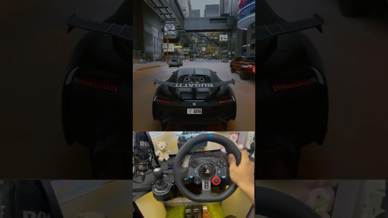 Bugatti Chiron SuperSport Car in Cyberpunk 2077 gameplay with logitech ...