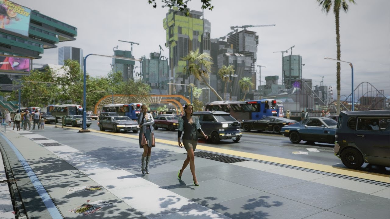 Cyberpunk 2077 v2.12a | Relaxing Lifelike Walking Scenes | 4K Path Tracing Modded Graphics ...