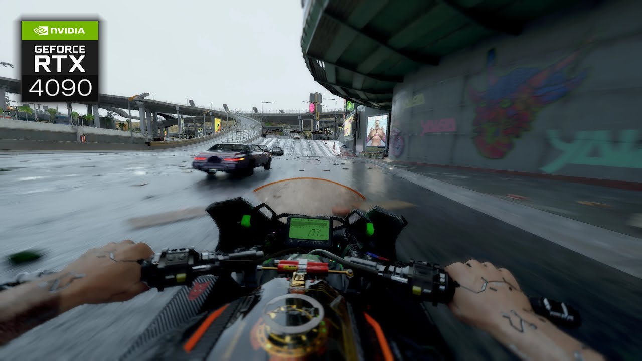 Cyberpunk 2077 Insane Bike Ride - Ultimate Night City Mod - RTX 4090 - Cyberpunk 2077 videos