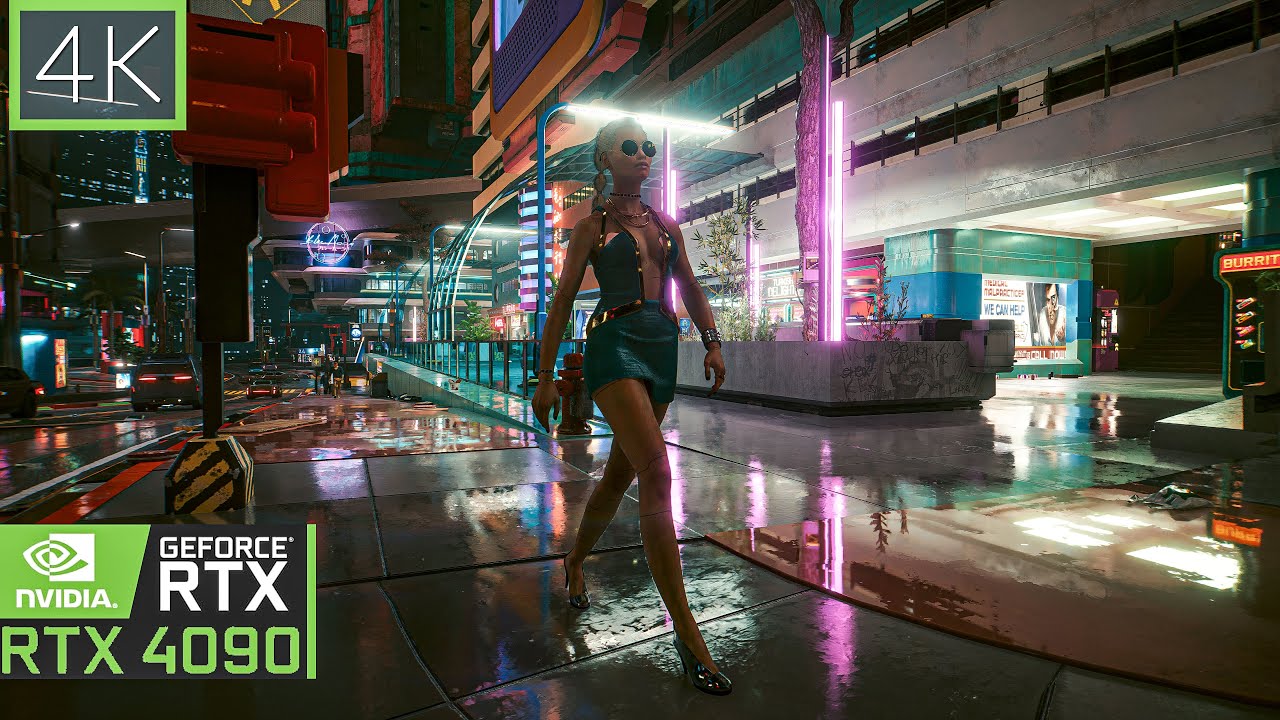 Following NPCs in charter Hill I Cyberpunk 2077 4k RTX 4090 Ultra Path ...